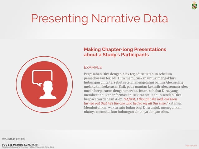 PDU 202 Qualitative Research Method: Presenting Qualitative Data | PPT