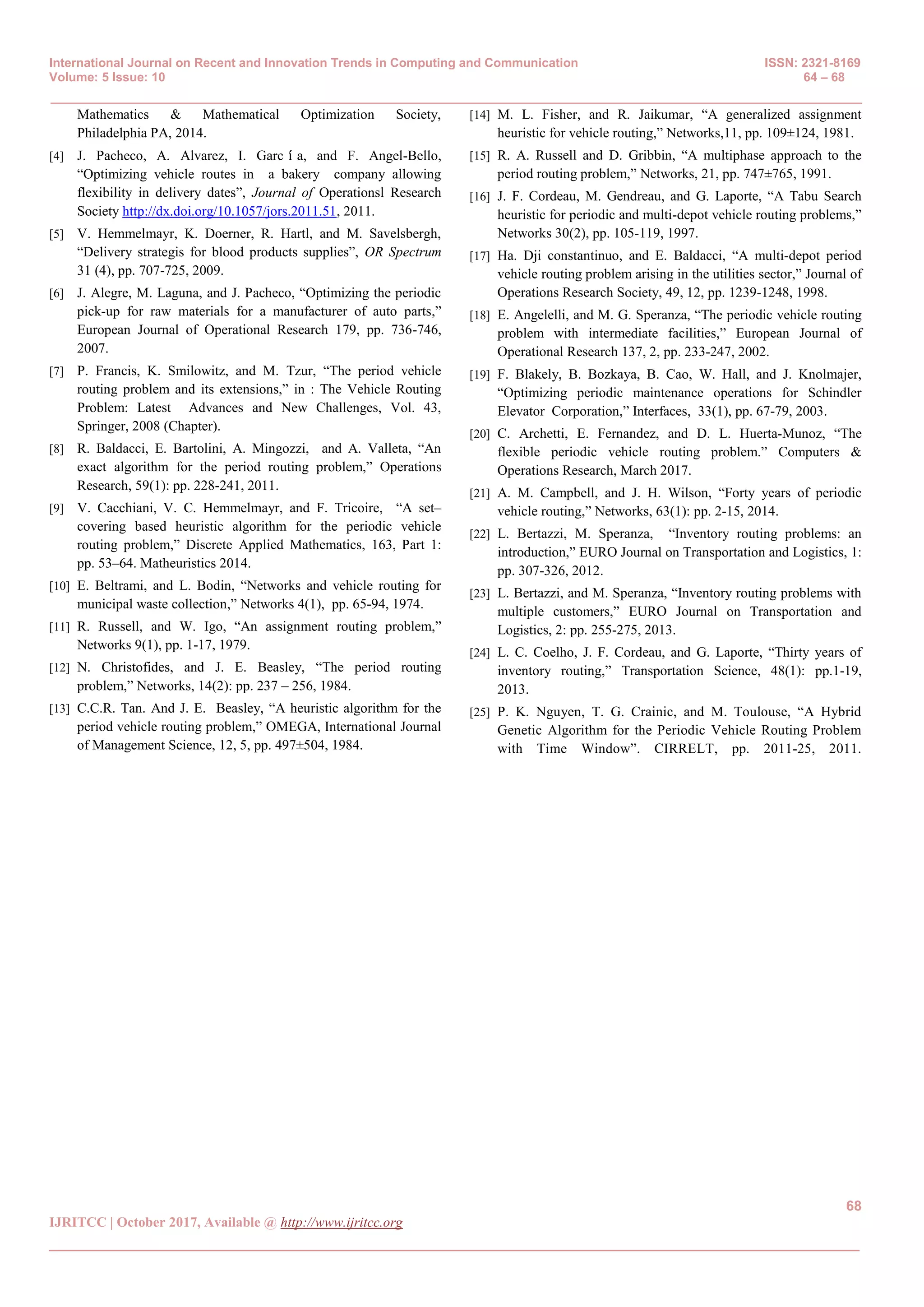 A Combined Method for Capacitated Periodic Vehicle Routing Problem with Strict Time Windows ...