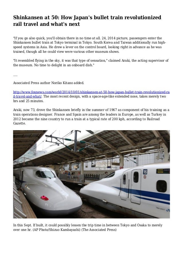 Shinkansen At 50 How Japans Bullet Train Revolutionized Rail Travel