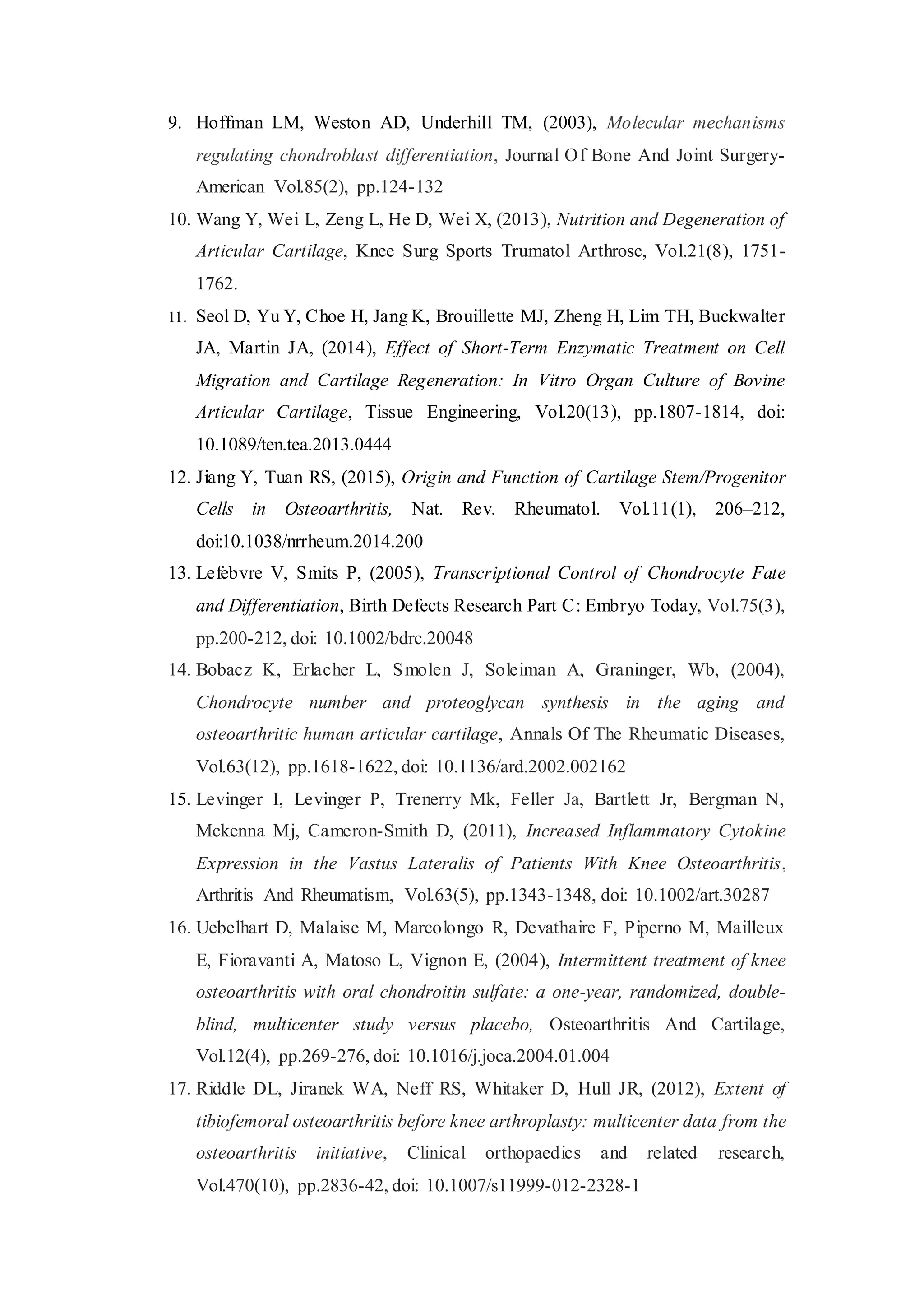 Chondrocyte Cell Profile Report | DOCX