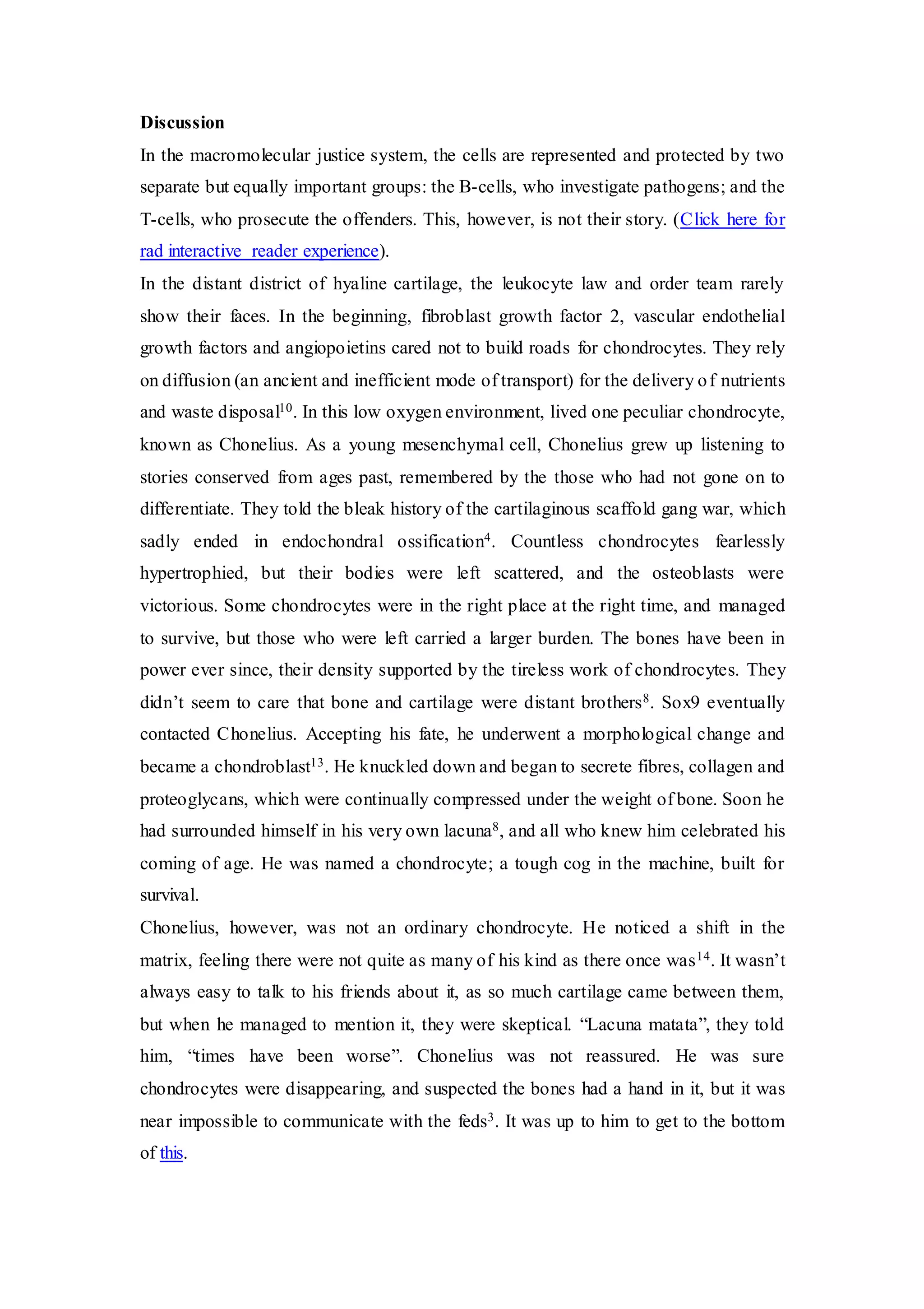 Chondrocyte Cell Profile Report | DOCX