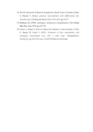 Chondrocyte Cell Profile Report | DOCX
