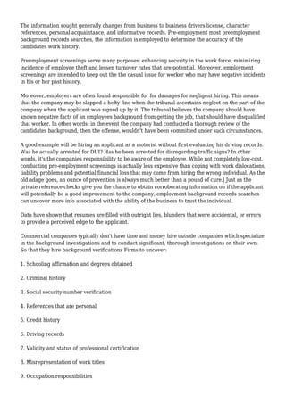 Selecting Successful Solutions Of Legal Background Check | PDF