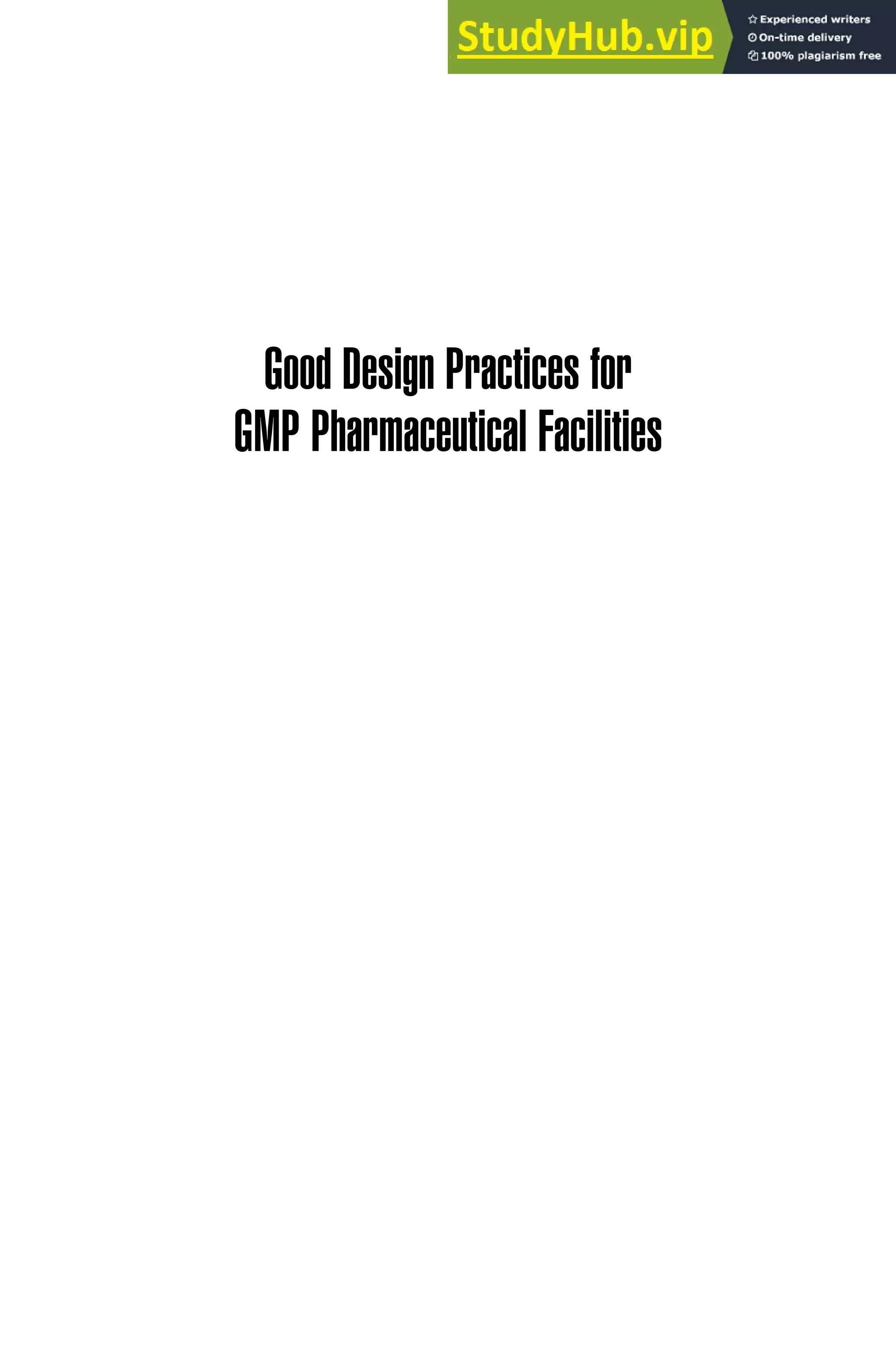 14159328-Good-Design-Practices-For-GMP-Pharmaceutical-Facilities | PDF