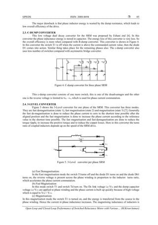 Open Loop and Closed Loop Performance of Switched Reluctance Motor with ...