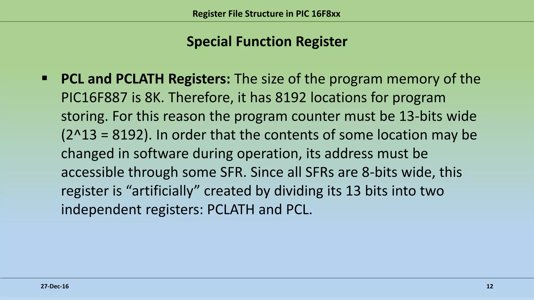 register file structure of PIC controller | PPTX
