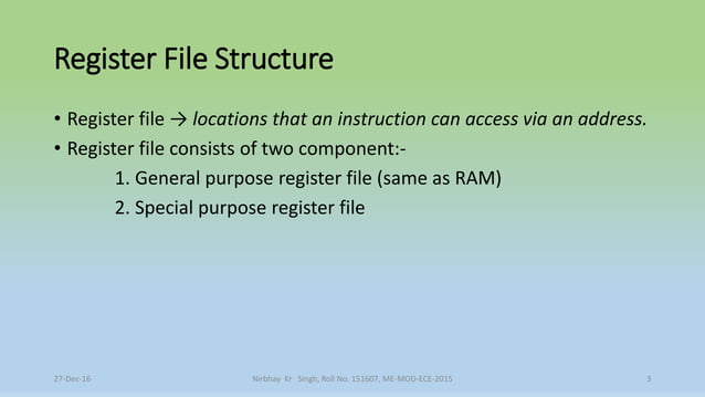 register file structure of PIC controller | PPTX | Operating Systems | Computer Software and ...