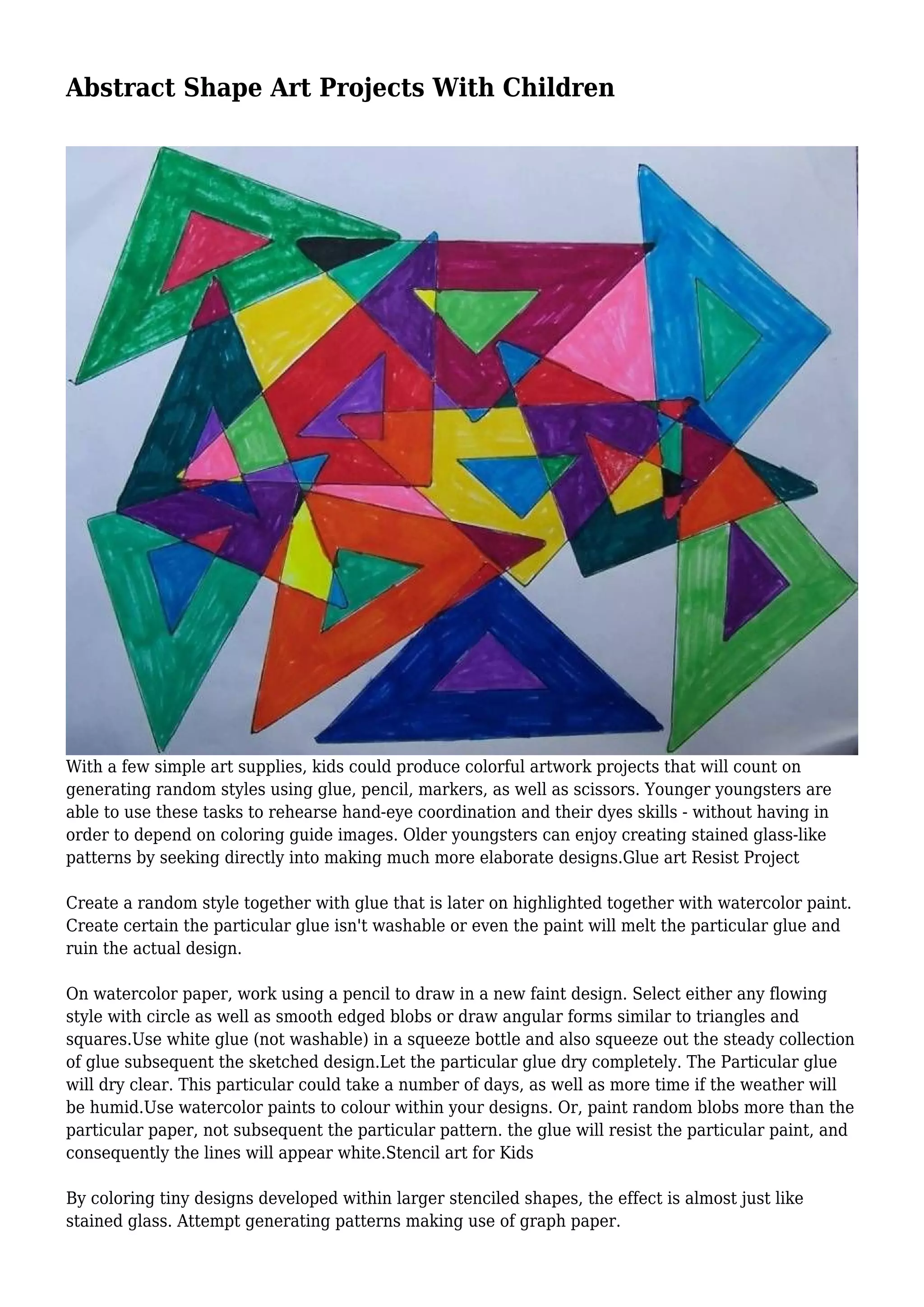 Abstract Shape Art Projects With Children | PDF
