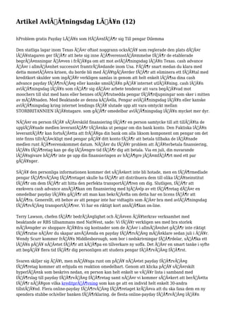 Artikel Avlöningsdag Lån (12) | PDF