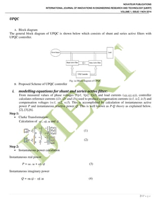 P-Q theory based design of Unified Power Quality Conditioner for ...