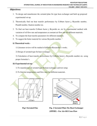 Review of Heat Transfer Parameters of Serrated Plate Fin Heat Exchanger ...