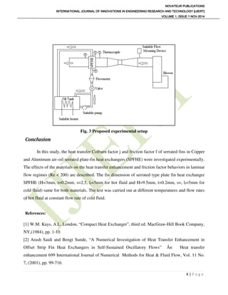 Review of Heat Transfer Parameters of Serrated Plate Fin Heat Exchanger ...