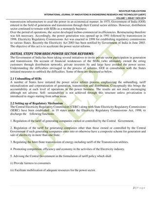 A Review of Restructured Power Development and Reform Programme in ...