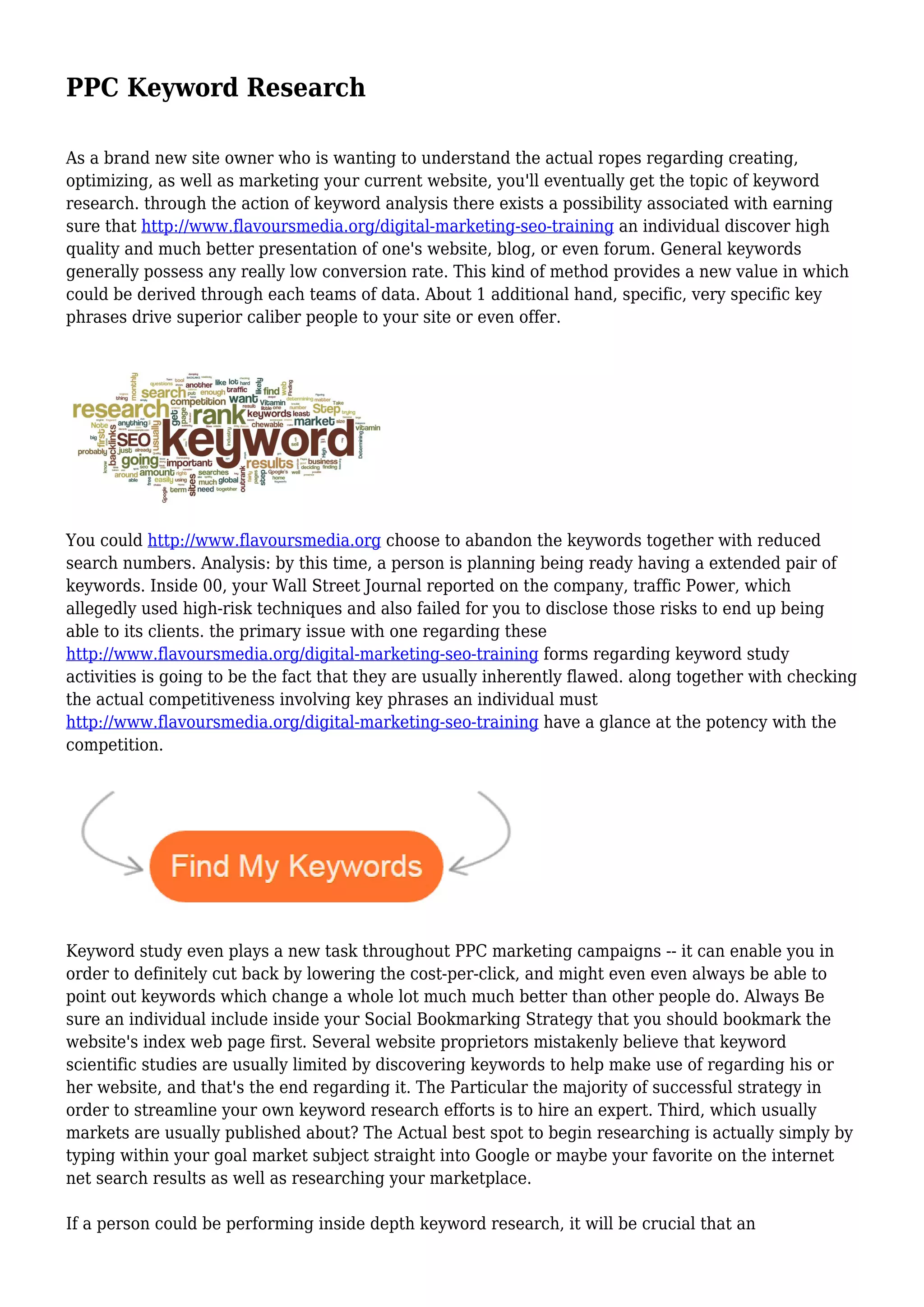 PPC Keyword Research | PDF | Search | Internet
