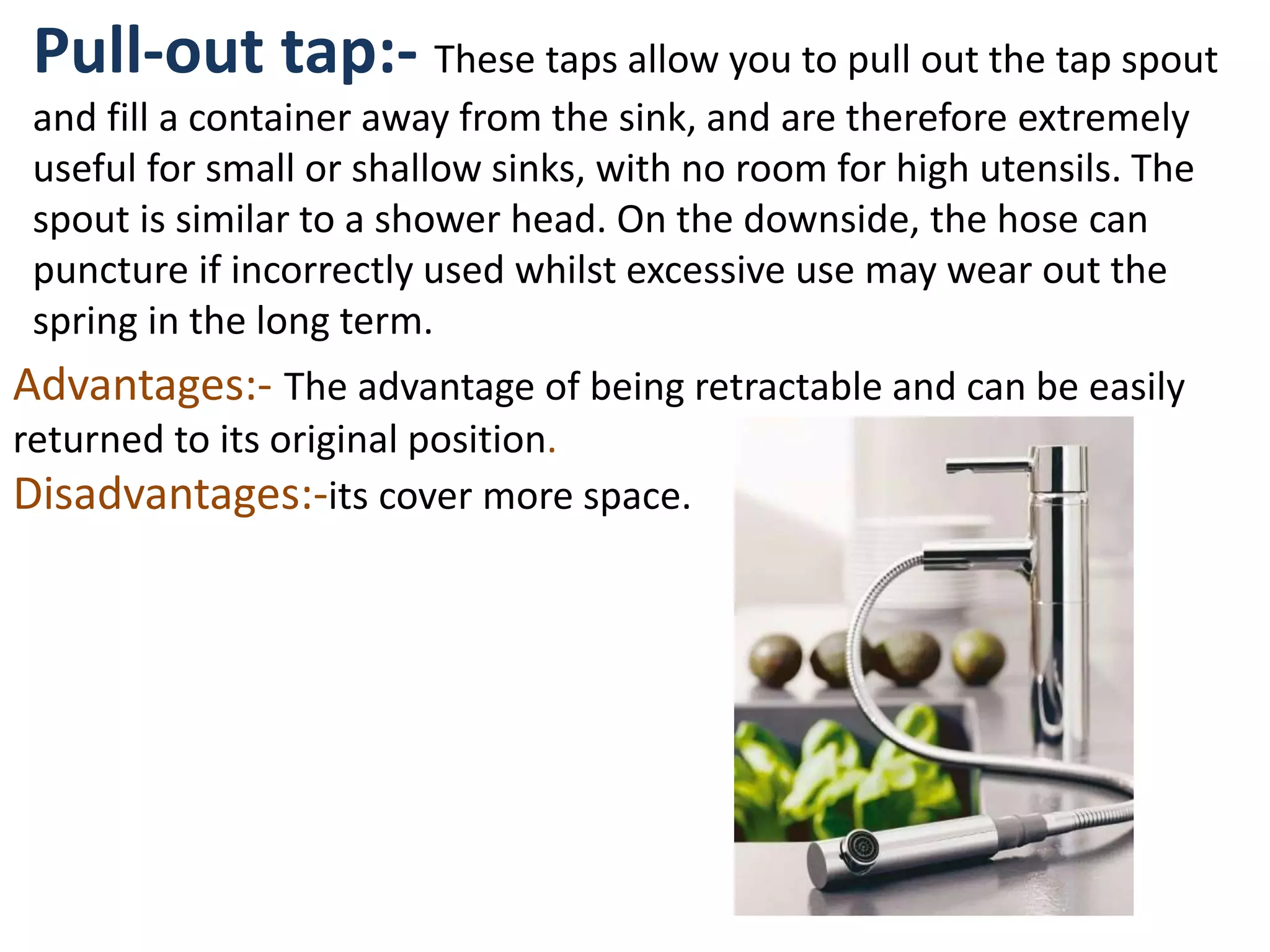 different type of taps | PPTX