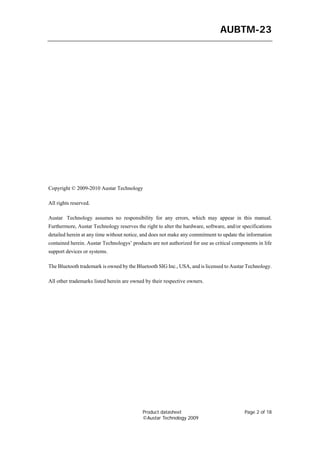 AUBTM-23 datasheet | PDF