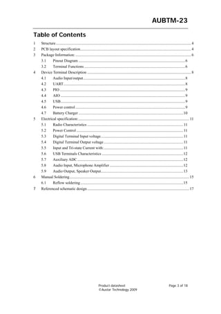 AUBTM-23 datasheet | PDF