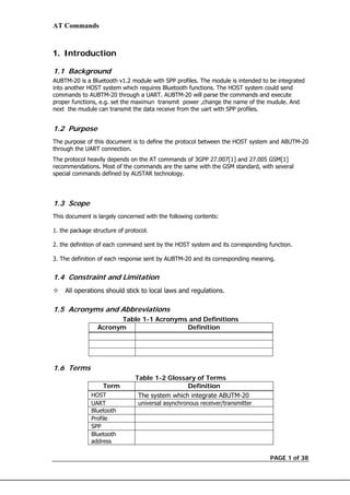 AUBTM-20 bluetooth module | PDF | Operating Systems | Computer Software and Applications
