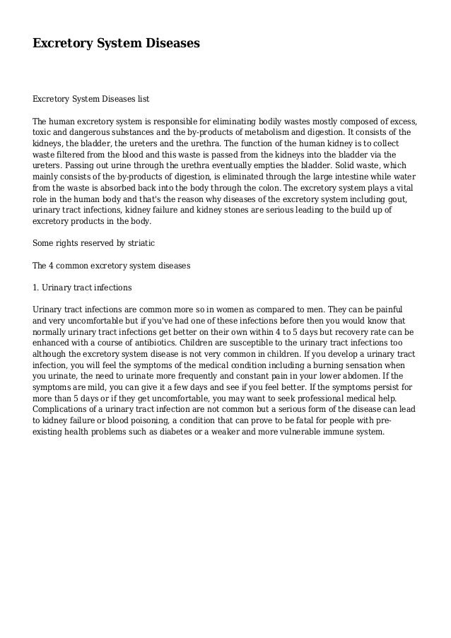 Excretory System Diseases