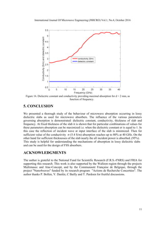 Parametric Study of Microwave Absorption in Lossy Dielectric Slabs | PDF