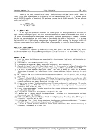 Experimental dataset to develop a parametric model based of DC geared motor in feeder machine | PDF