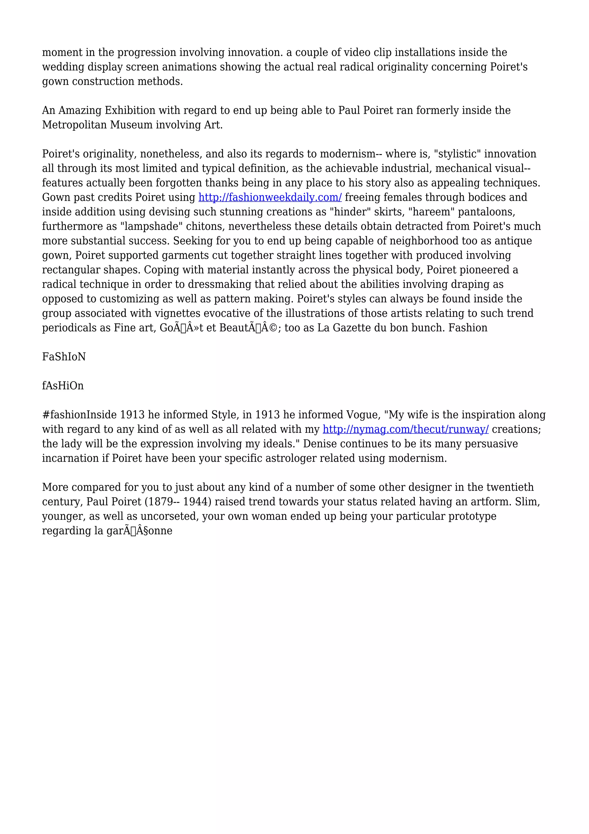Paul Poiret King Of Fashion Pdf