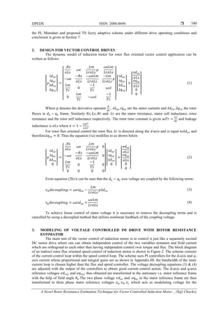 A Novel Rotor Resistance Estimation Technique for Vector Controlled Induction Motor Drive Using ...