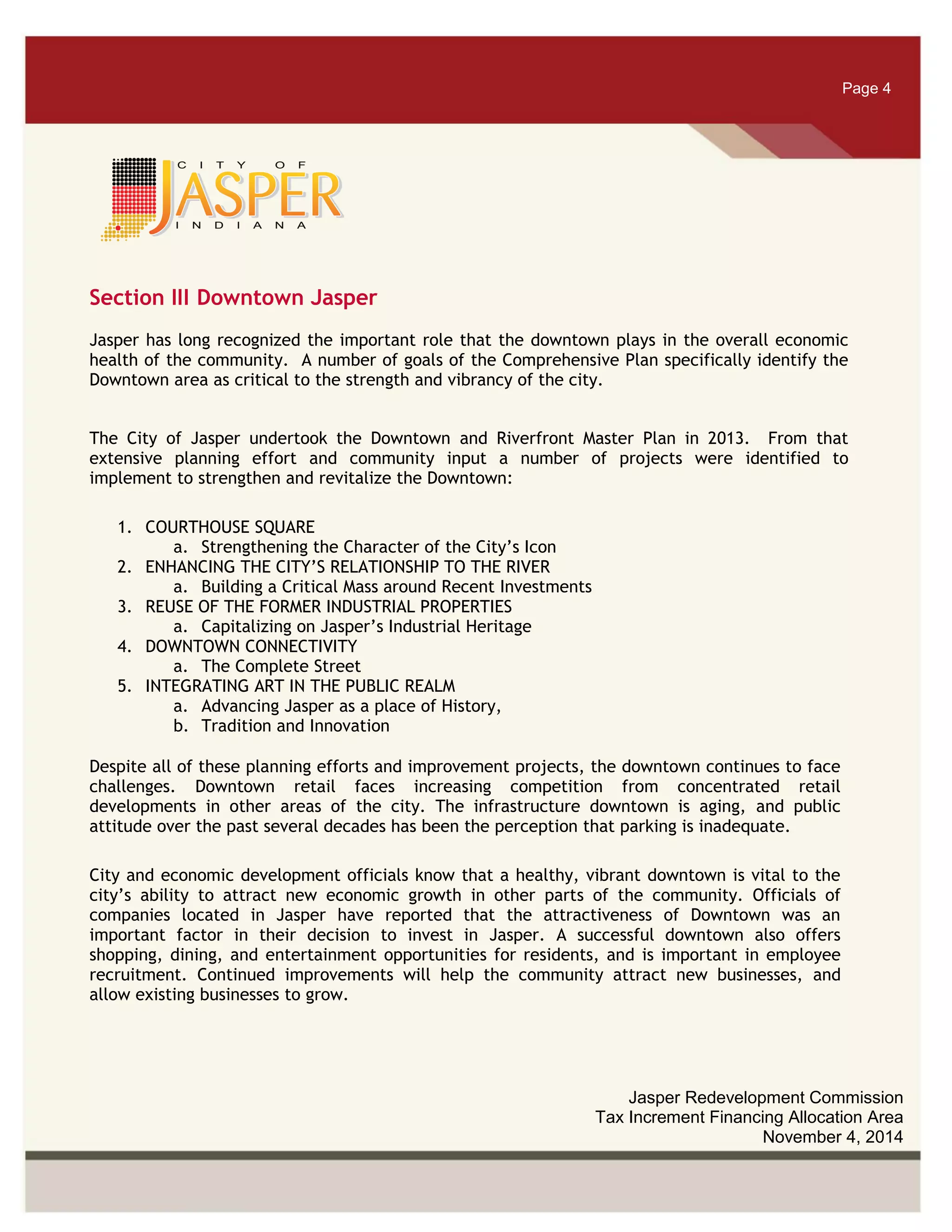 Jasper Economic Development Plan draft | PDF