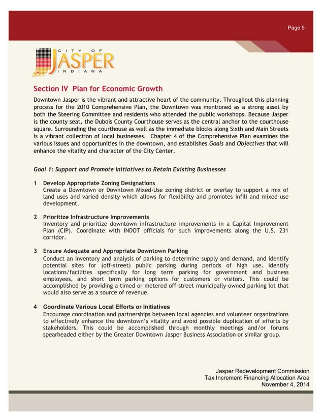 Jasper Economic Development Plan draft | PDF