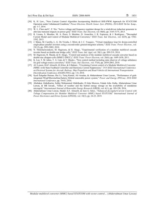 Modular multilevel converter (MMC) based STATCOM with vector control and virtual impedance ...