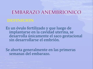 Embarazo Anembriónico | PPT