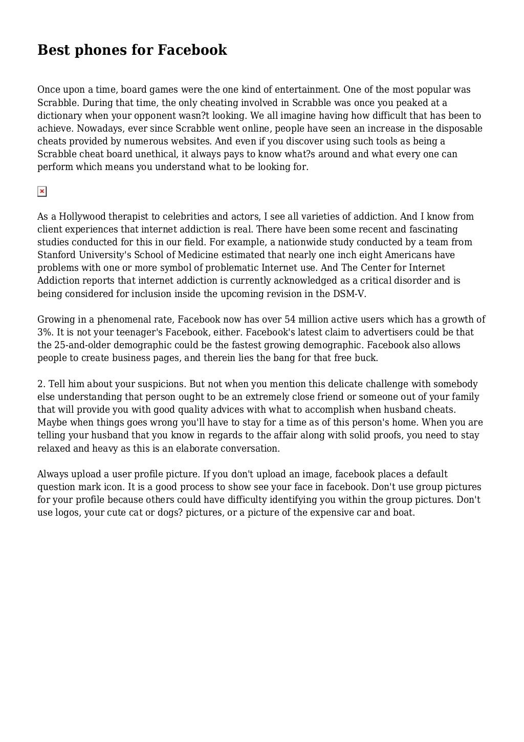 Best phones for Facebook