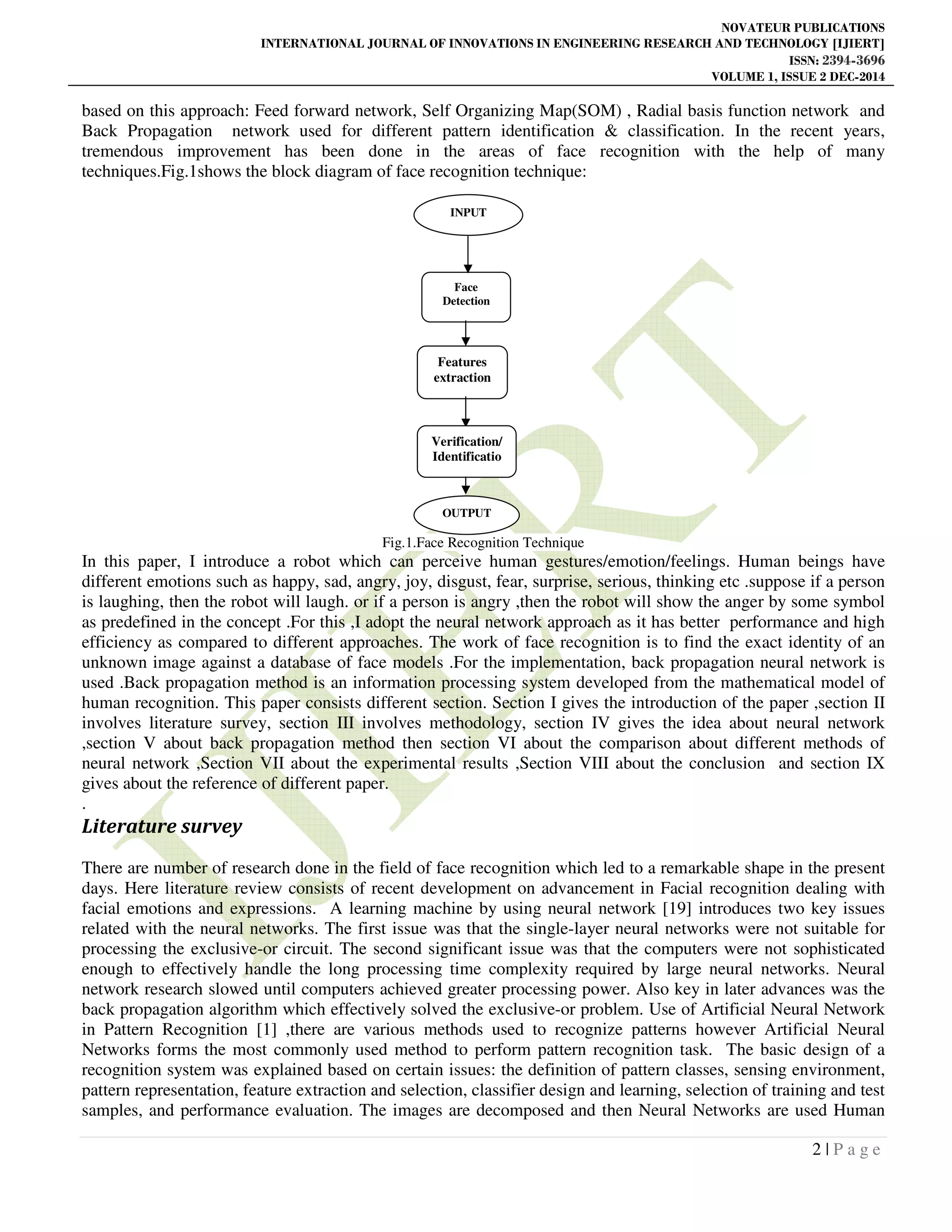 Study on Different Human Emotions Using Back Propagation Method | PDF