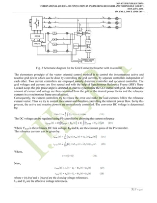 Control of grid connected inverter system for sinusoidal current ...