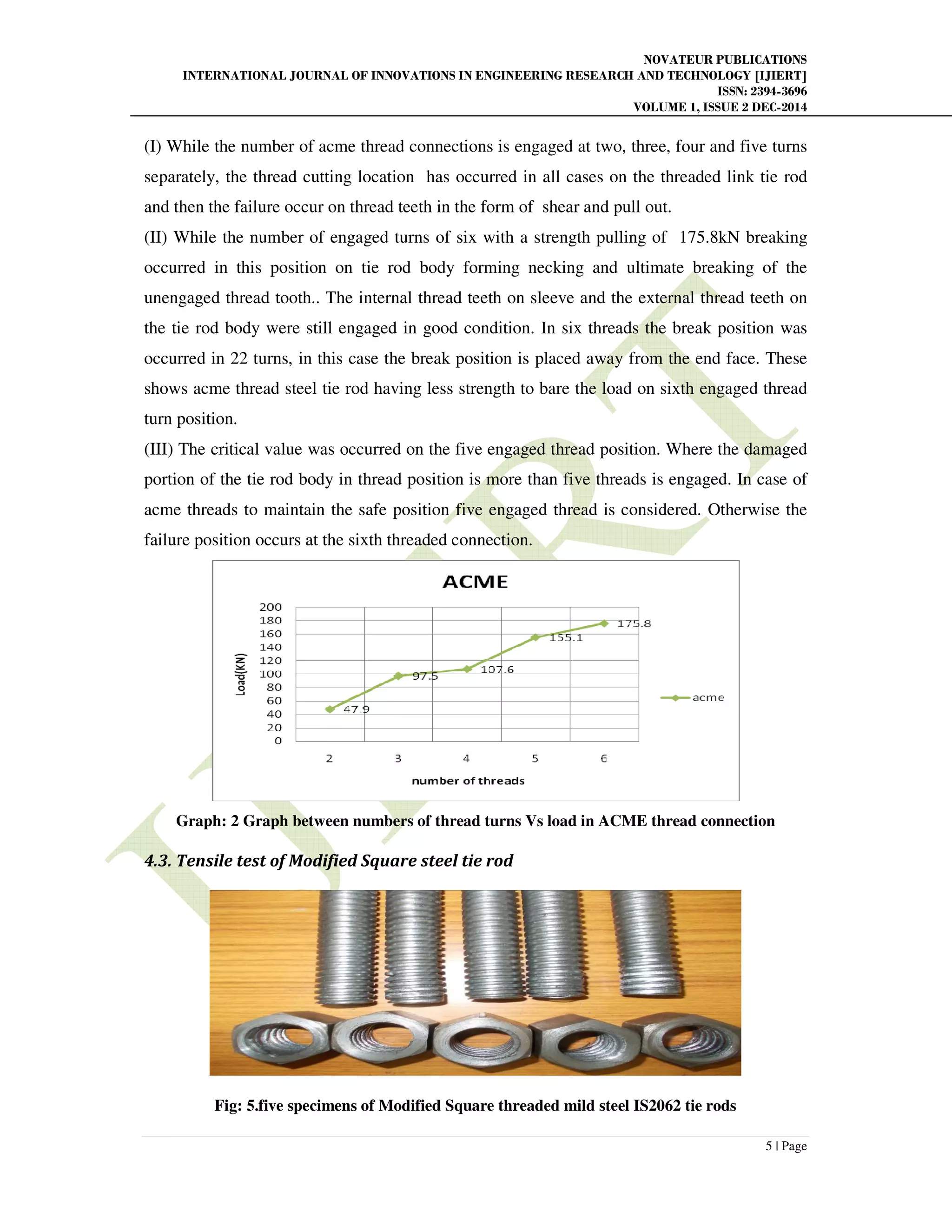 Failure analysis of buttress, acme and modified square threaded mild ...