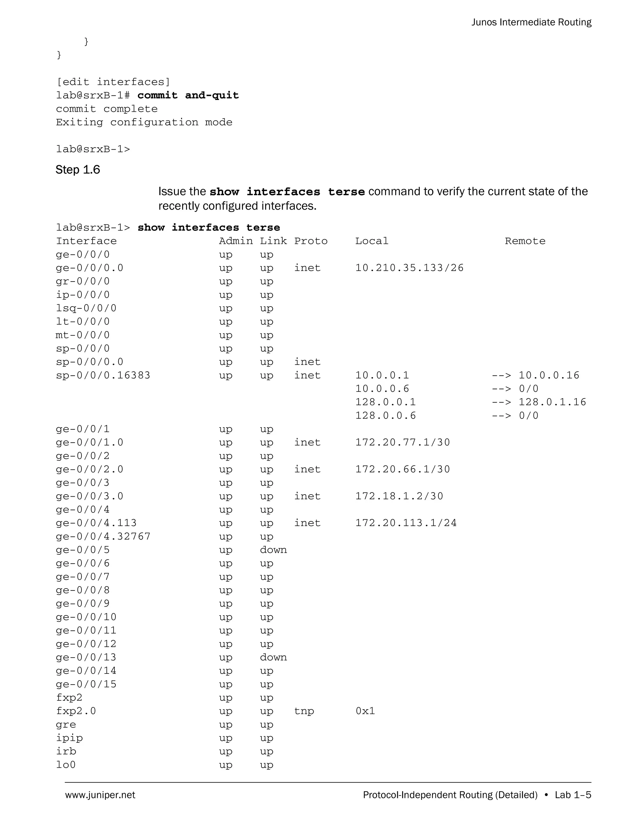 Junos Intermediate Routing Detailed Lab Guide 12th Juniper Networks | PDF