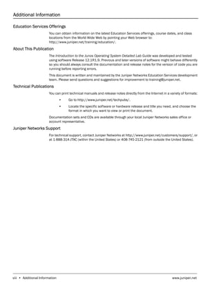 Introduction To The Junos Operating System 22a Juniper Networks | PDF