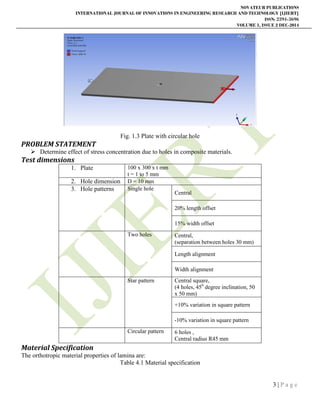 Analysis of Stress Concentration of Laminated Composite Plate With ...