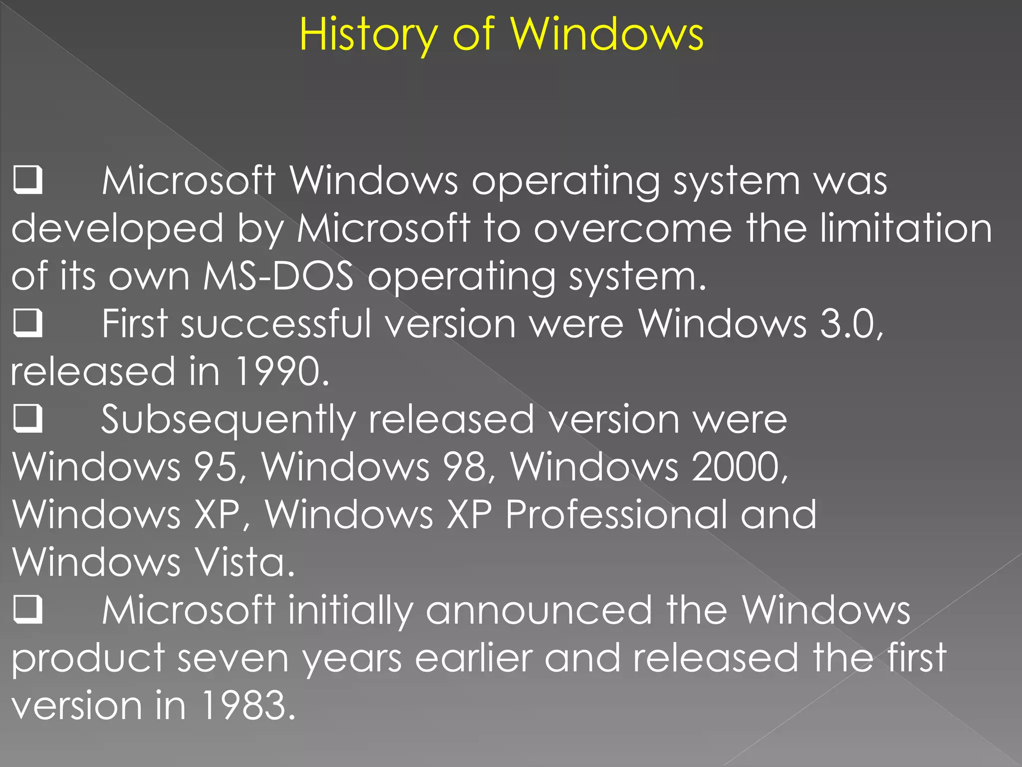 Windows Operating System | PPTX