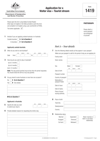 1419 australia visa | PDF