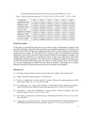 MULTIPLE CONFIGURATIONS FOR PUNCTURING ROBOT POSITIONING | PDF