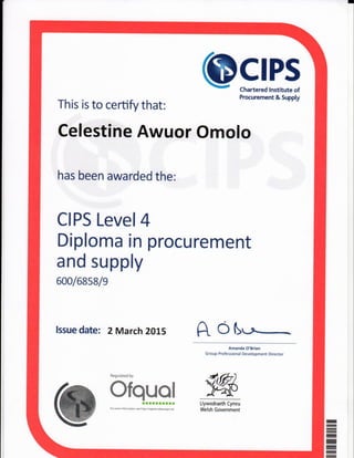 CIPS Diploma Certificate | PDF