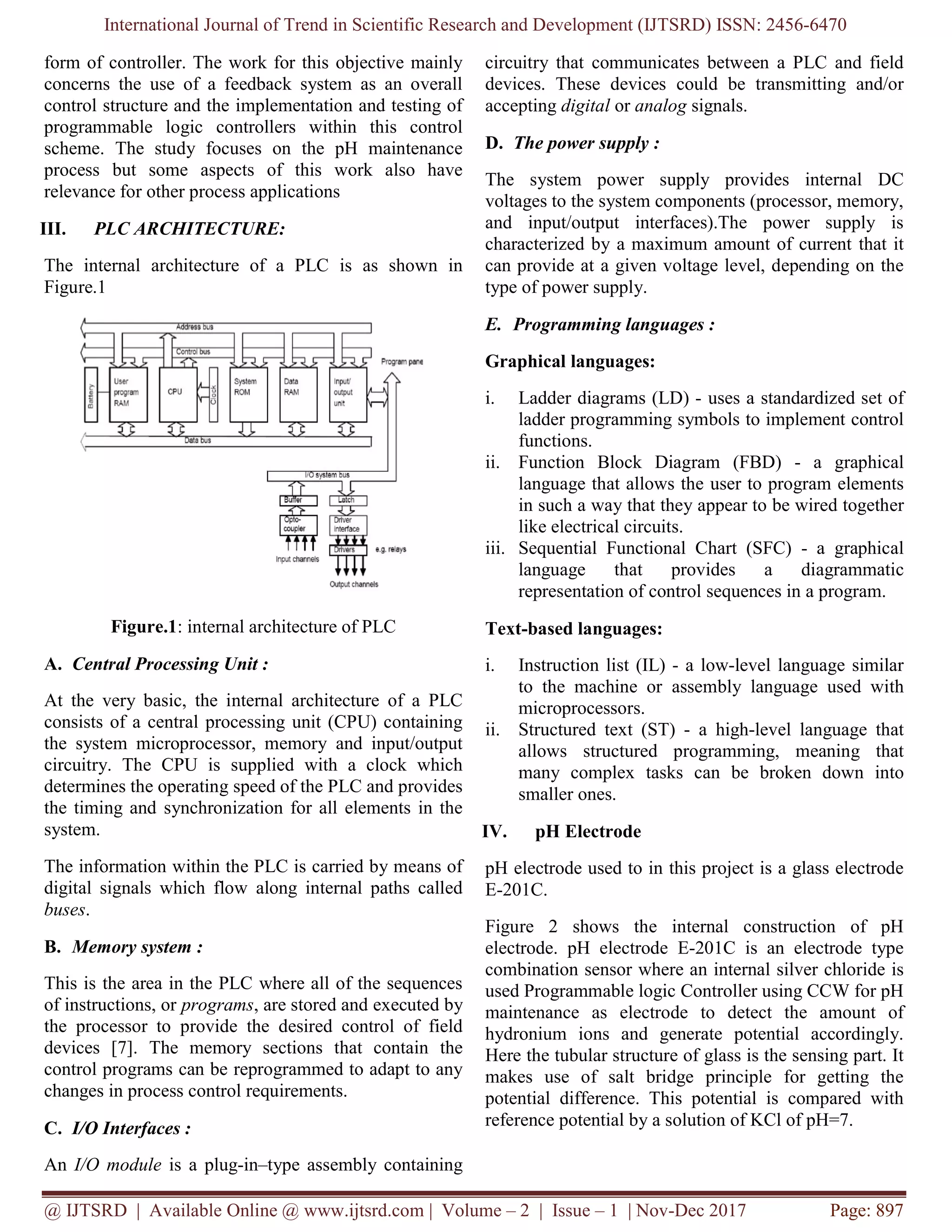 pH Control in Effluent Treatment Plant using PLC | PDF