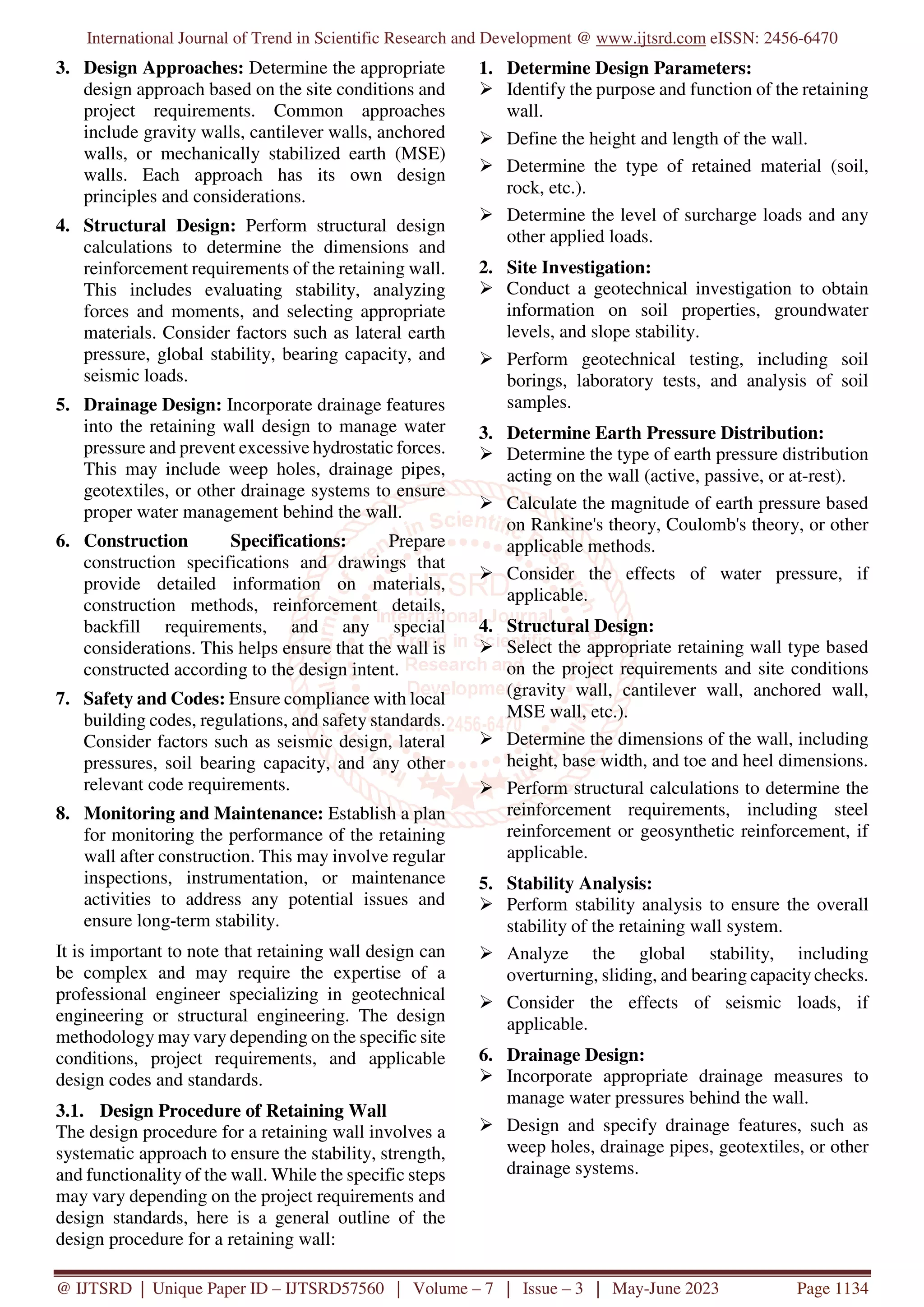 Quantity and Cost Calculations for Several Reinforced Earth Wall Types ...