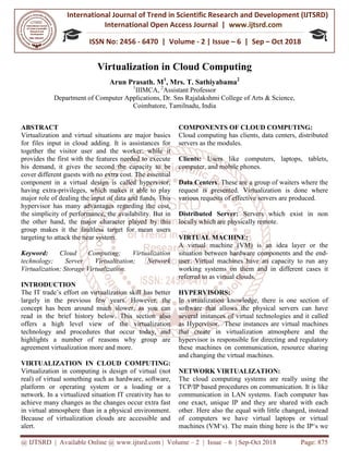 Virtualization in Cloud Computing | PDF