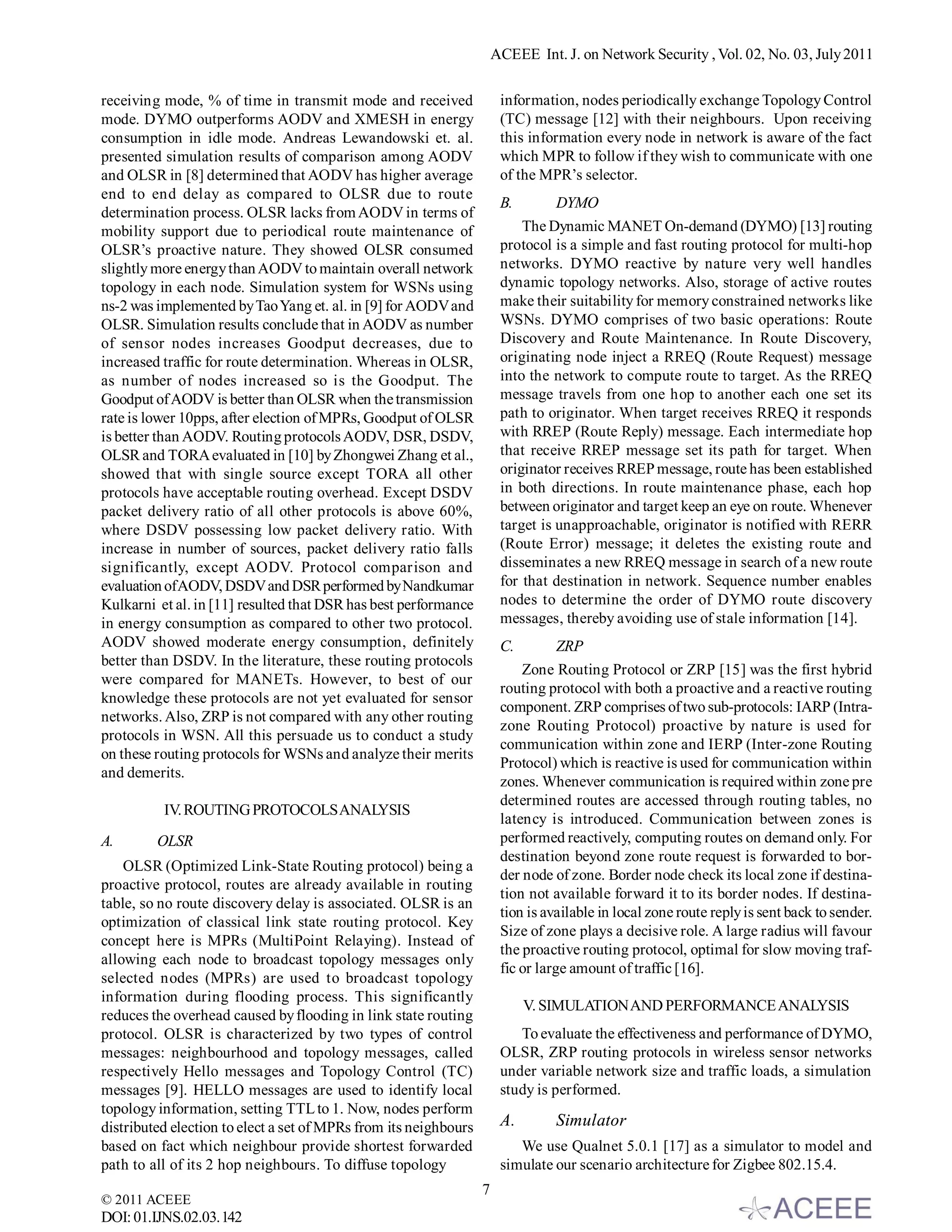 Simulation Based Routing Protocols Evaluation For Ieee 802154 Enabled