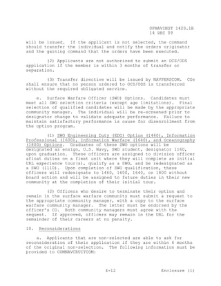 OPNAVINST 1420.1B (OFFICER PROGRAMS) | PDF