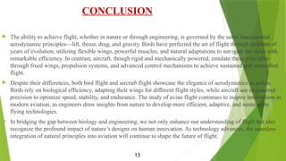 Explain and Compare between Bird Flight Mechanism with Aircraft Flight ...