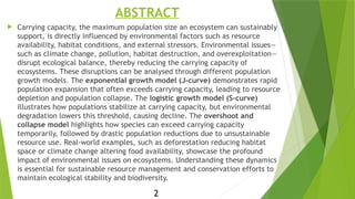 How do environmental issues affect the carrying capacity of any ...