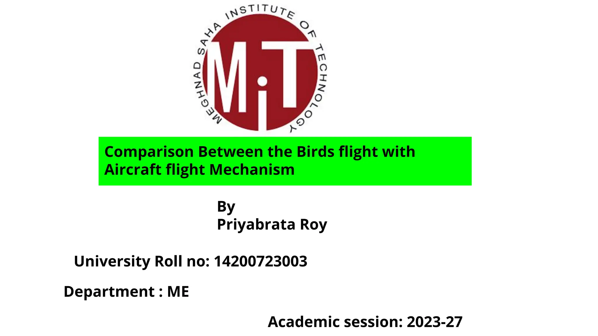 Comparison Between Bird flight and aircraft flight Mechanism | PDF